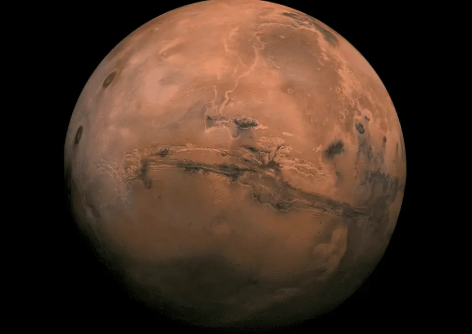 How hard did it rain on Mars?
