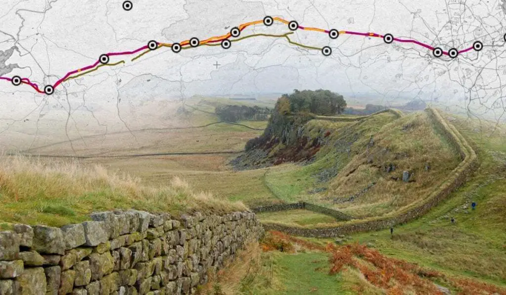 The Roman Forts of Hadrian's Wall - Interactive Map