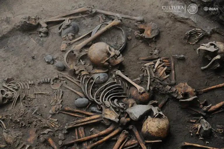 Spiral circle of linked human skeletons discovered at Pre-Aztec burial ...