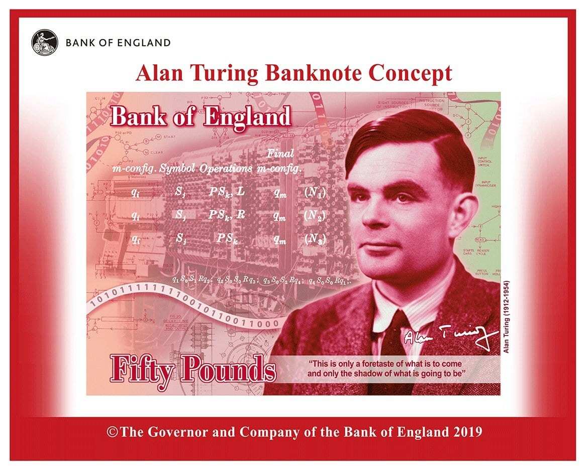 Alan Turing to be the face of UK £50 note