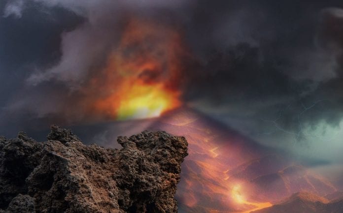 Two volcanoes trigger crises of the late antiquity