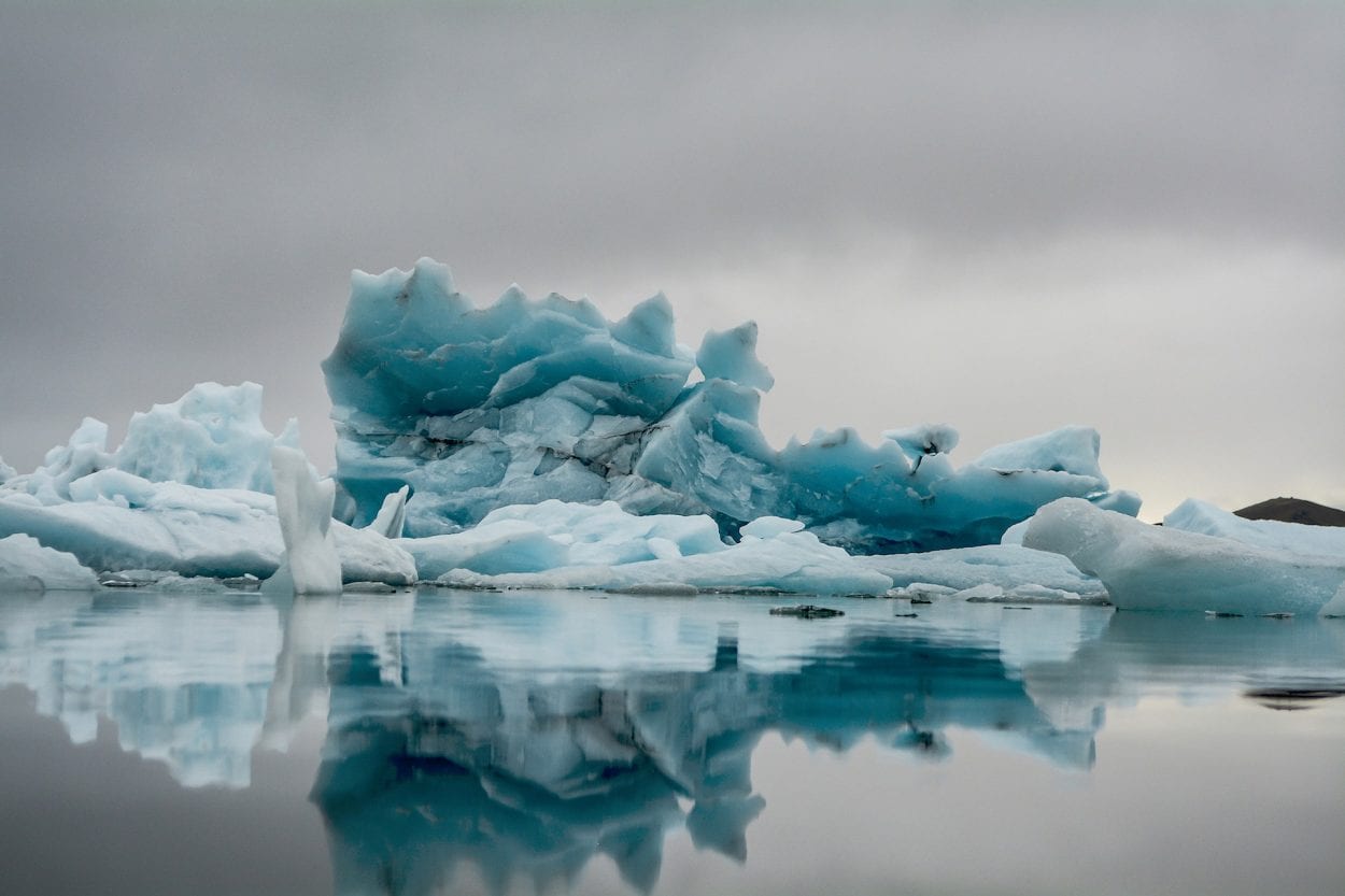 The Melting of Large Icebergs is a Key Stage in the Evolution of Ice Ages