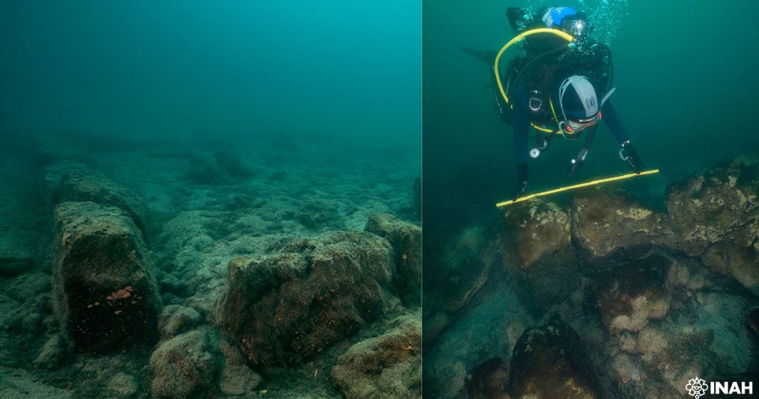 Archaeologists explore submerged Maya city