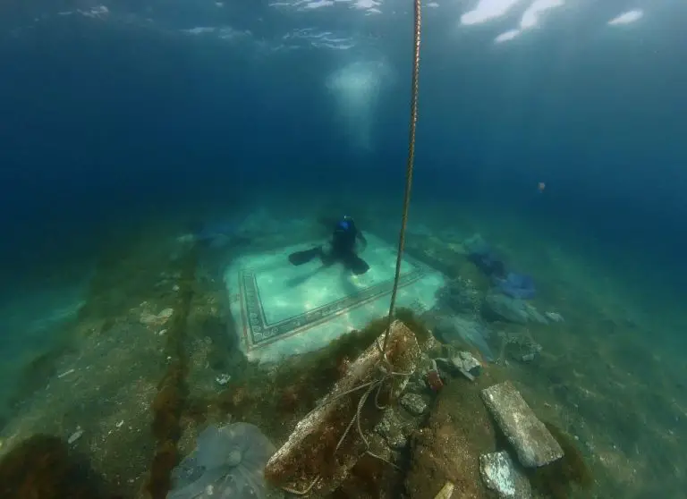 Underwater Archaeologists conduct restoration works of submerged Roman ...