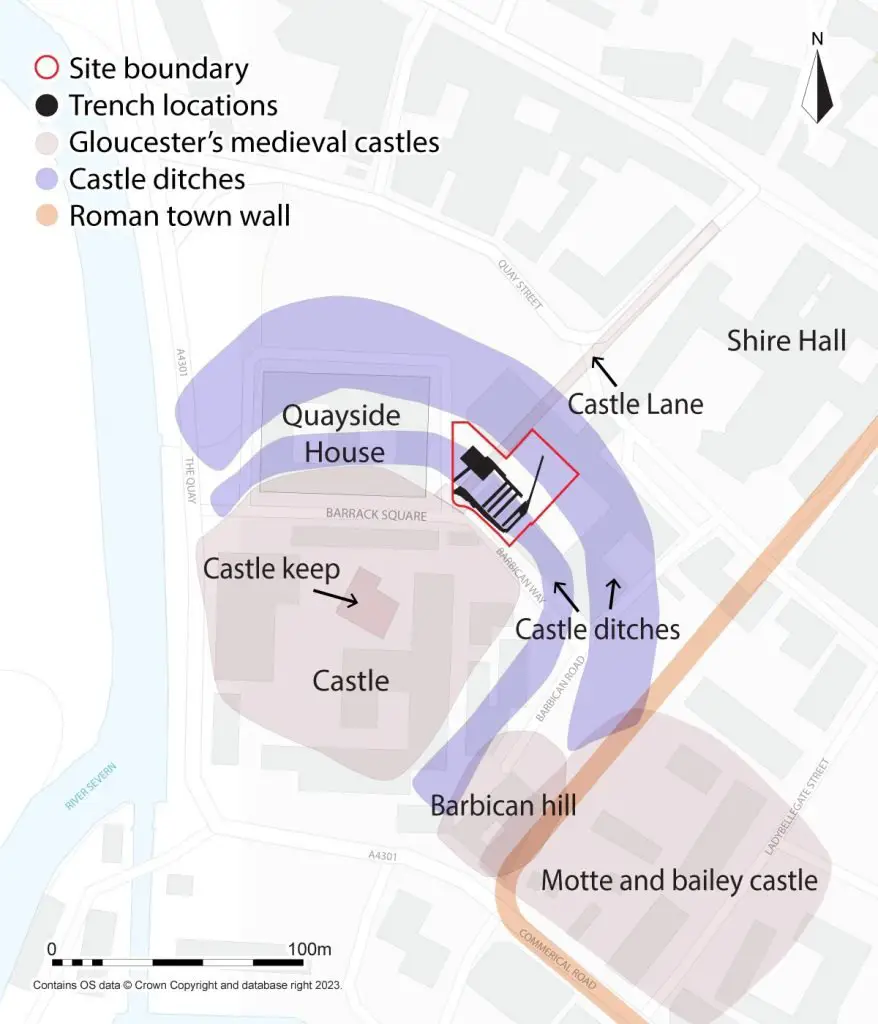 Archaeologists find traces of Gloucester’s medieval castle