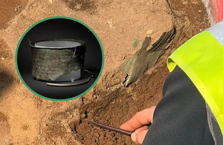 Byzantine bucket pieces found at Sutton Hoo excavation