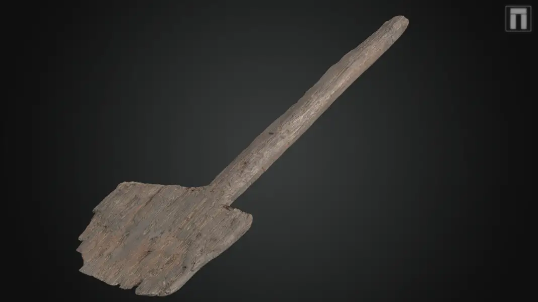 Preserved Bronze Age spade found during “Moors at Arne” excavation