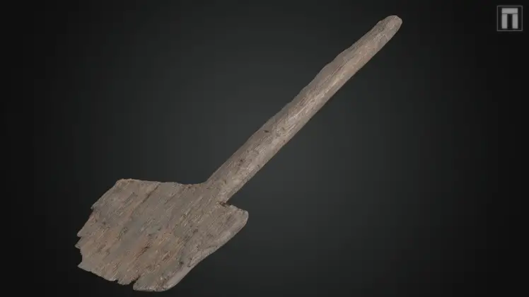Preserved Bronze Age spade found during “Moors at Arne” excavation